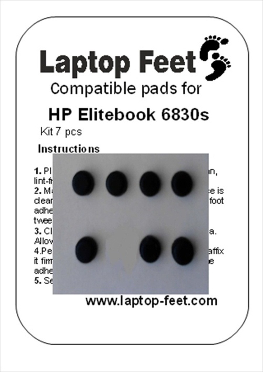 Laptop feet for HP Compaq 6830s compatible kit (7 pcs self adhesive ...